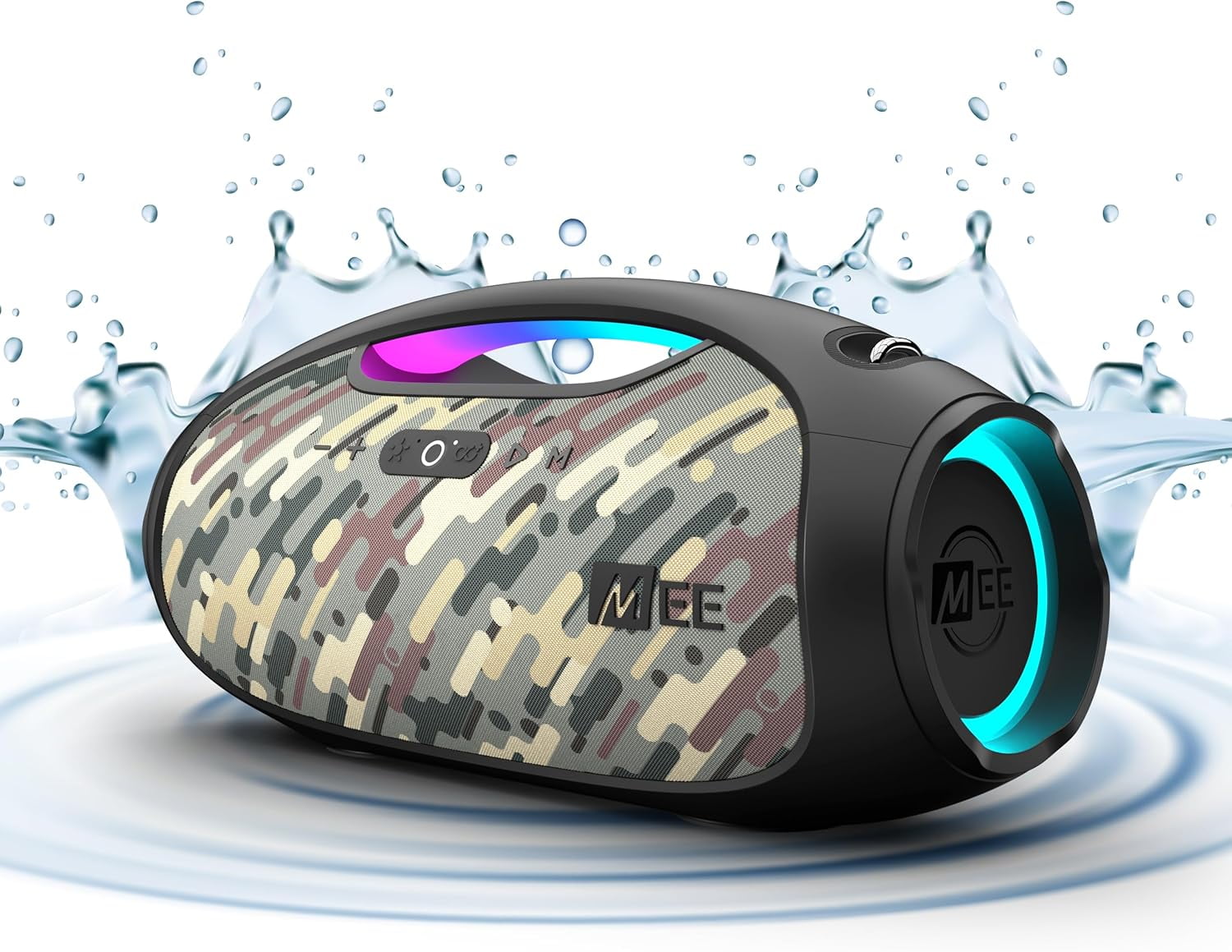 MEE audio PartySPKR Bluetooth Wireless Speaker, Powerful 60W RMS Stereo ...