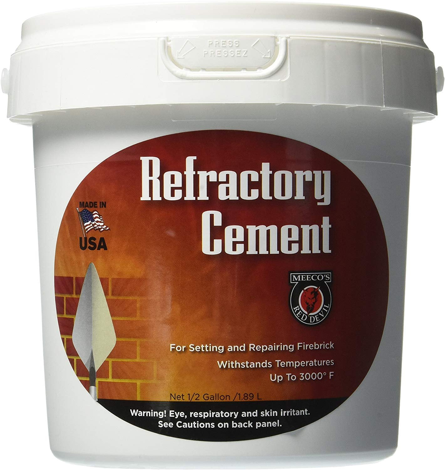 MEECO'S RED DEVIL Pre-Mixed Masonry 610 Refractory Cement - Indoor Use ...
