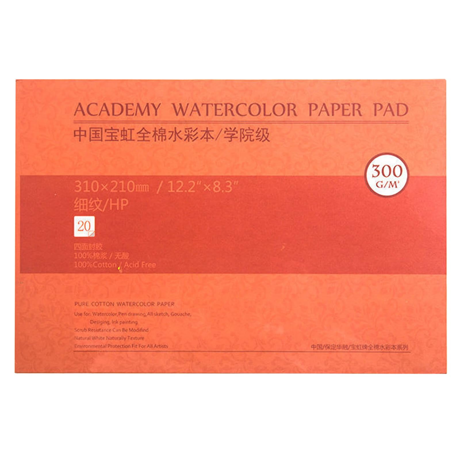 MEEDEN 100% Cotton Watercolor Paper Pad, 9×12" Watercolor Paper Block ...