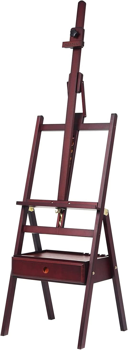 MEEDEN Studio H-Frame Easel with Storage Drawer - Adjustable (60"~75 ...