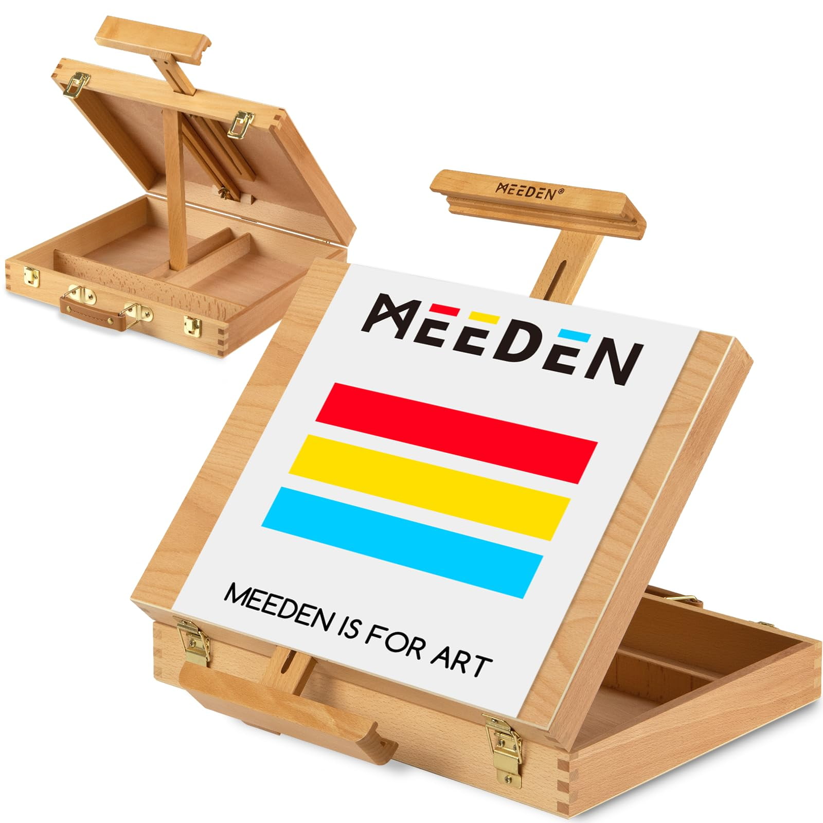 MEEDEN Tabletop Easel for Painting, Art Sketchbox Easel Holds Canvas up ...