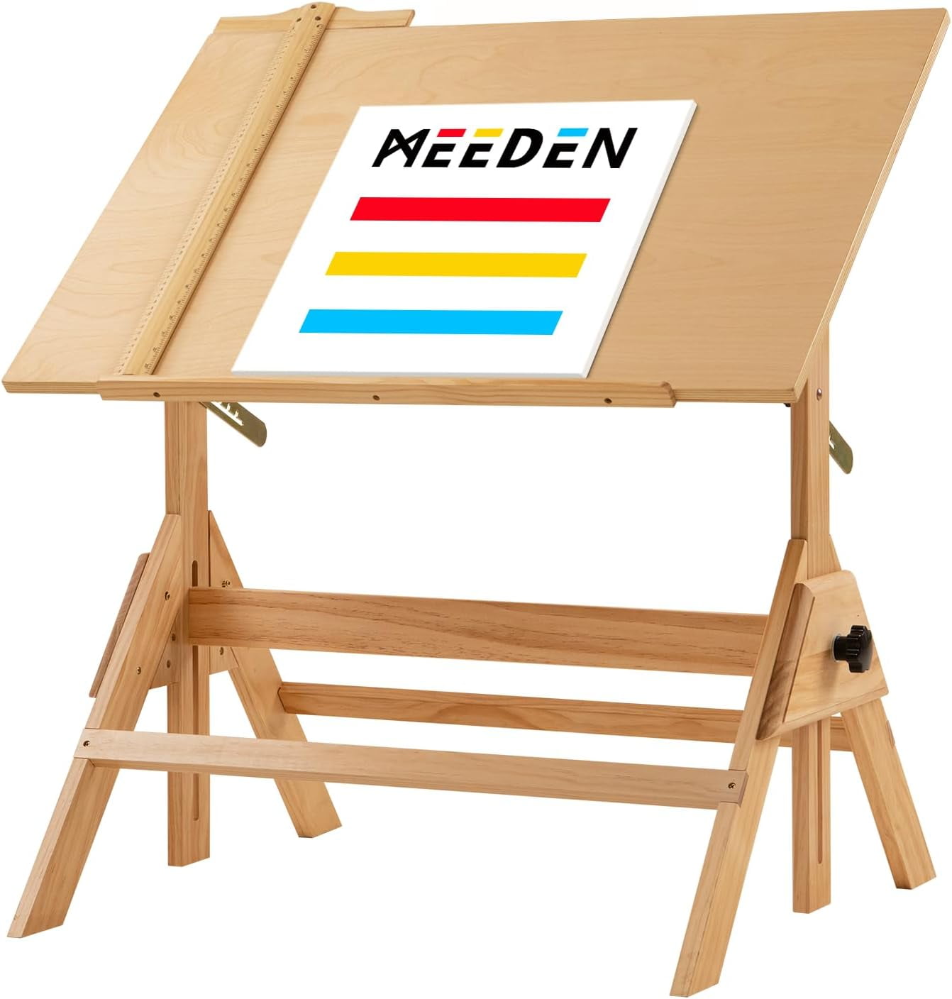 MEEDEN Wood Adjustable Drafting Table: 35.5" x 23.5" Art Drawing Desk ...