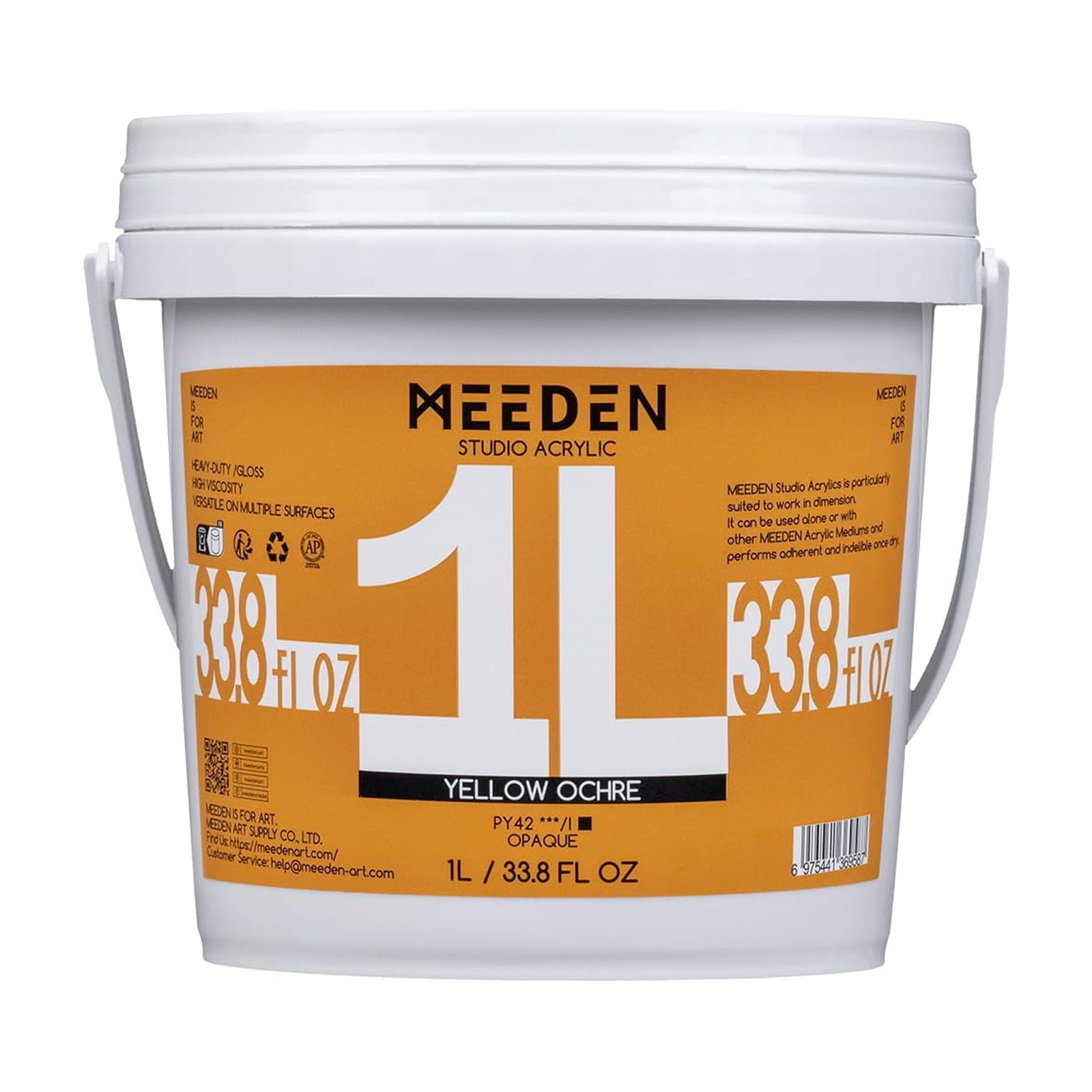 MEEDEN Yellow Ochre Acrylic Paint, Heavy Body Acrylic Paint, Extra ...