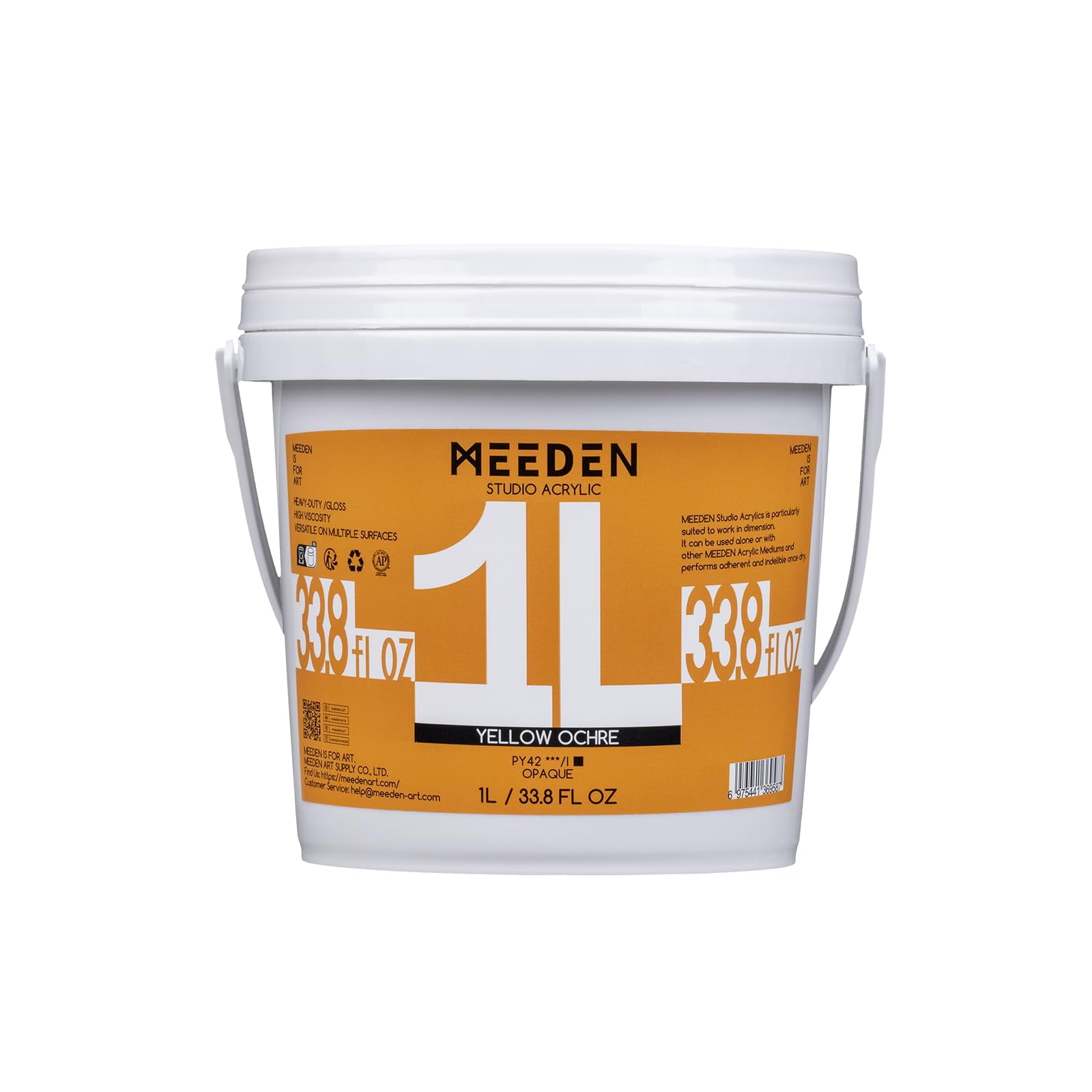 MEEDEN Yellow Ochre Acrylic Paint, Heavy Body Acrylic Paint, Extra ...