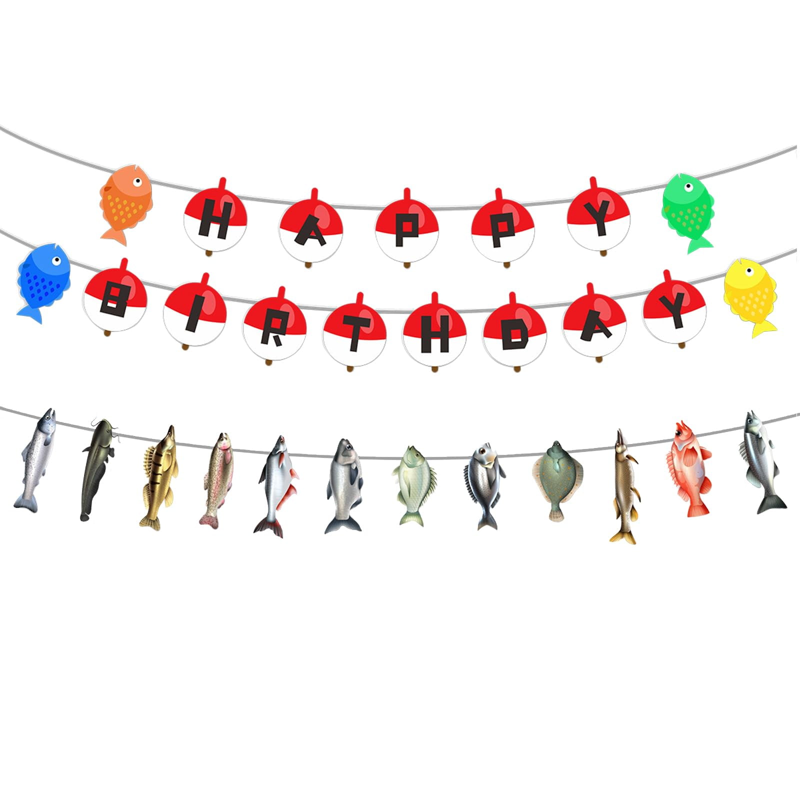 MEETINGU Gone Fishing Party DHF10 Banner, Fishing Birthday Party ...