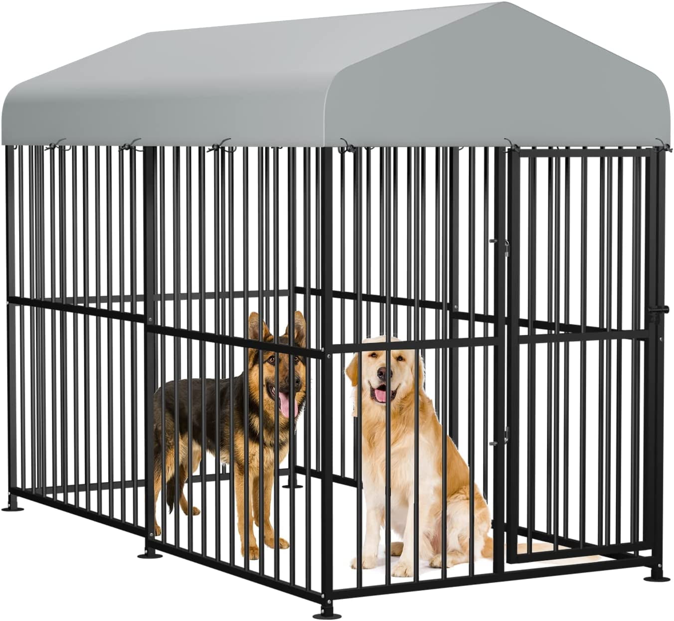 MEETWARM Heavy Duty Outdoor Dog Enclosure, Rust & UV-Resistant, 4'L x 8 ...