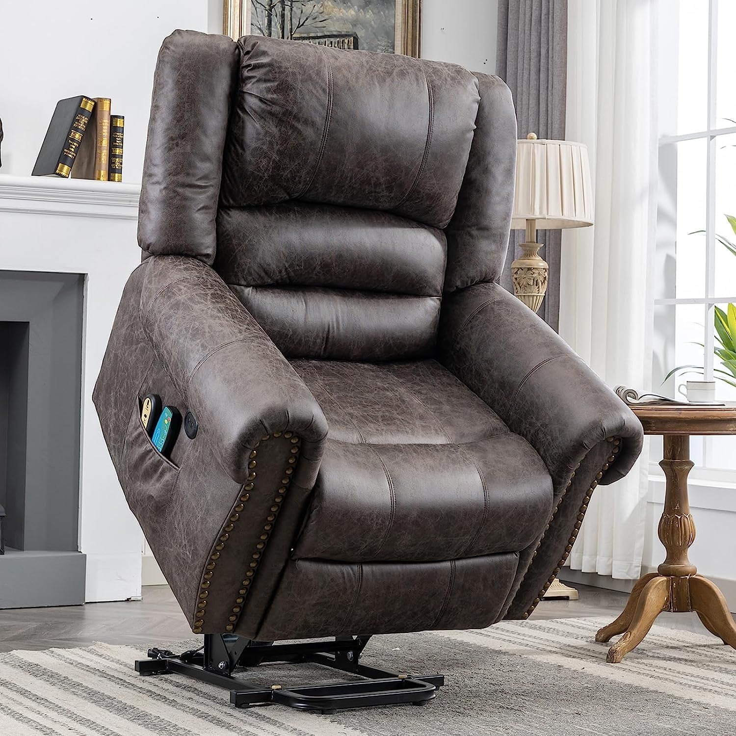 MEETWARM Large Power Lift Electric Recliner Chair with Massage and Heat ...