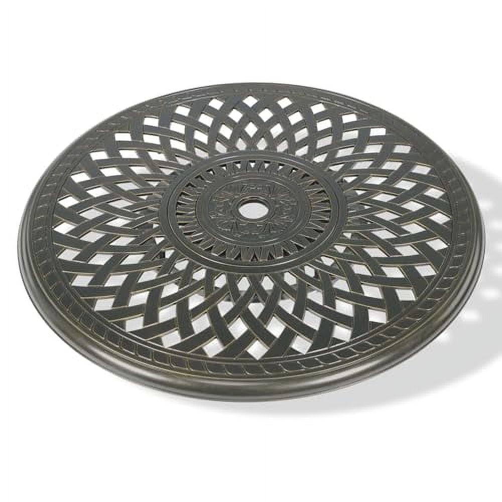 MEETWARM Outdoor 31" Lazy Susan Turntable for Table, All Weather Cast ...