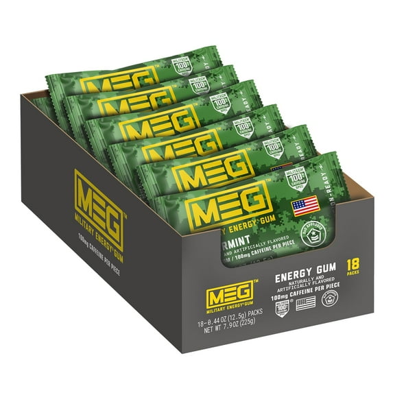 MEG (Military Energy Gum) - MDA05 Spearmint | Enhance Your Physical ...