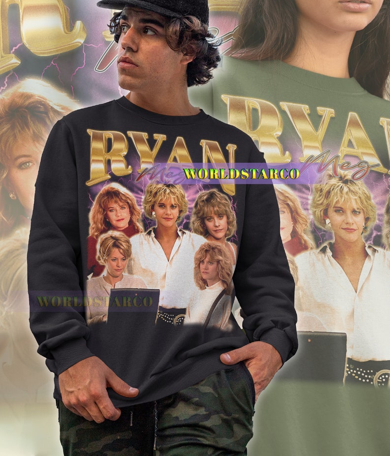 MEG RYAN Sweatshirt, Meg Ryan Homage Sweatshirtter, Meg Ryan Fan, Meg ...