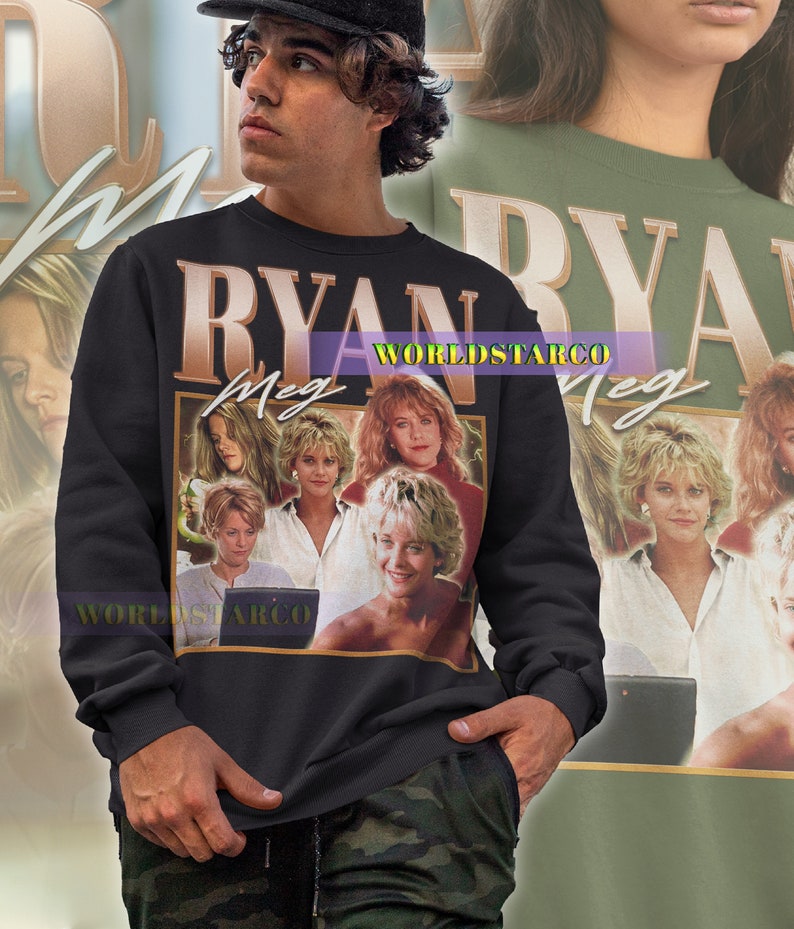 MEG RYAN Sweatshirt, Meg Ryan Homage Sweatshirtter, Meg Ryan Fan, Meg ...