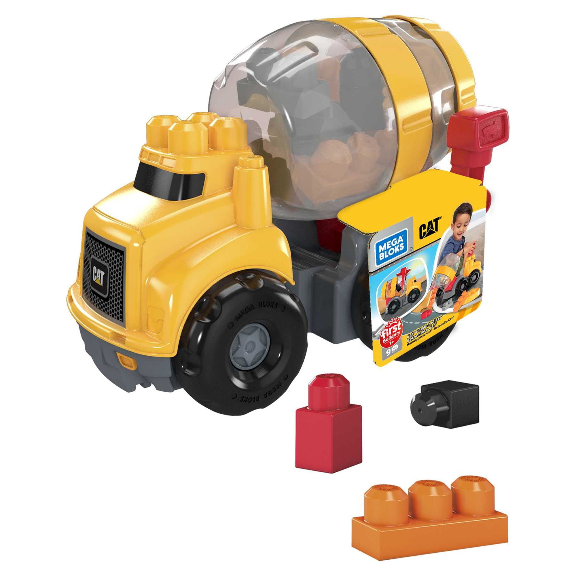 Fisher-Price MEGA BLOKS Cat Cement Mixer Truck Building Toy Blocks Set ...