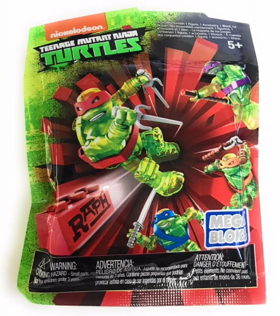 MEGA BLOKS Teenage Mutant Ninja Turtles Translucent Minifigure Blind ...