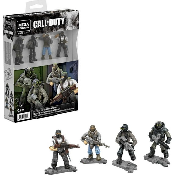 MEGA Construx COD Call of Duty Tactical Team Mini Figures Building Kit ...