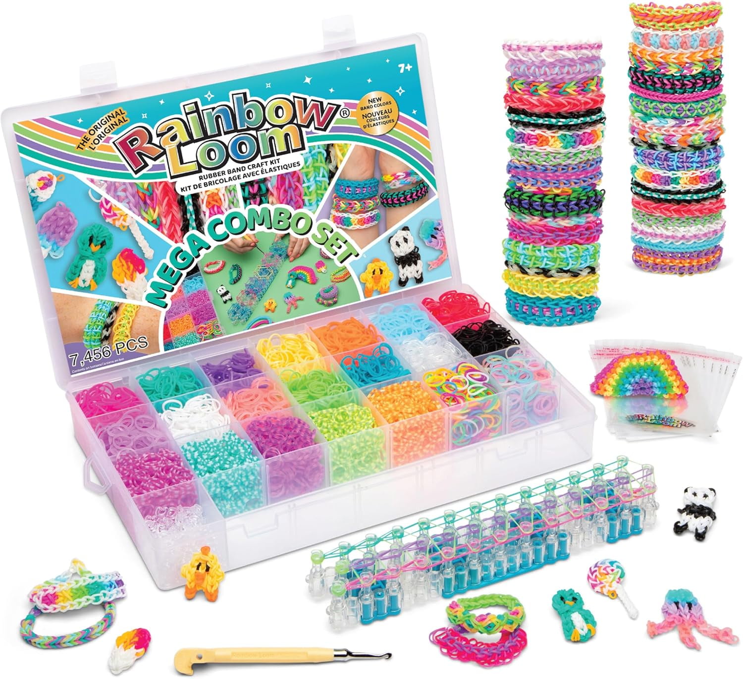 MEGA Combo Set, Features 7000+ Colorful Rubber Bands, 2 Step-by-Step ...