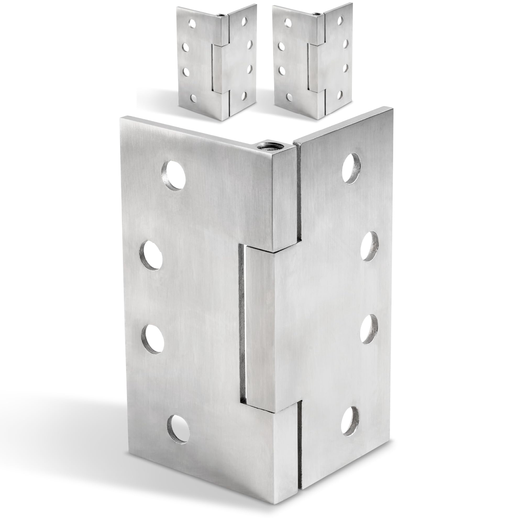 MEGA HANDLES - Square Barrel Hinges with Square Corners, Stainless ...