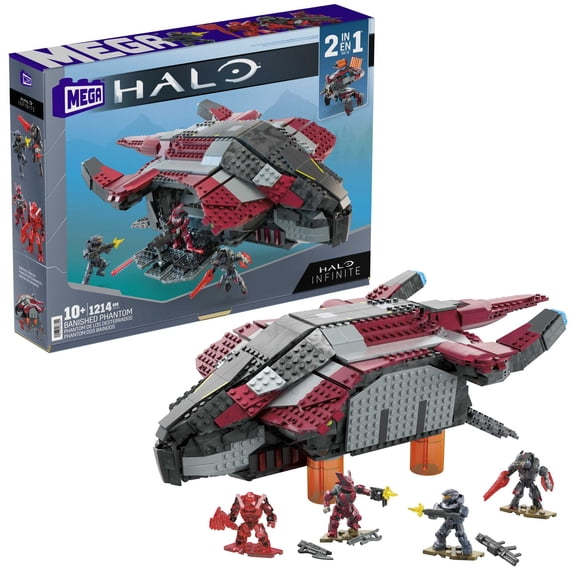 MEGA Halo Infinite Banished Phantom Building Kit, Spartan & Brute ...