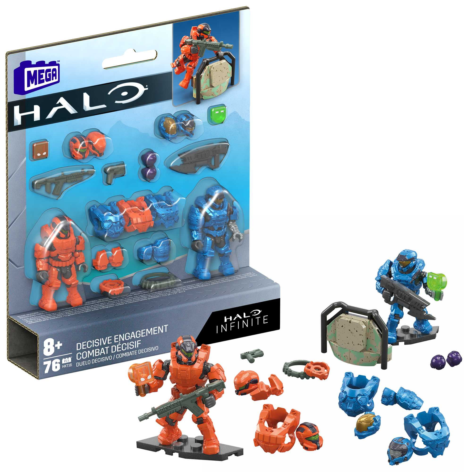 MEGA Halo Infinite Kids Set, Building Toy with Micro Action Figures (78 ...