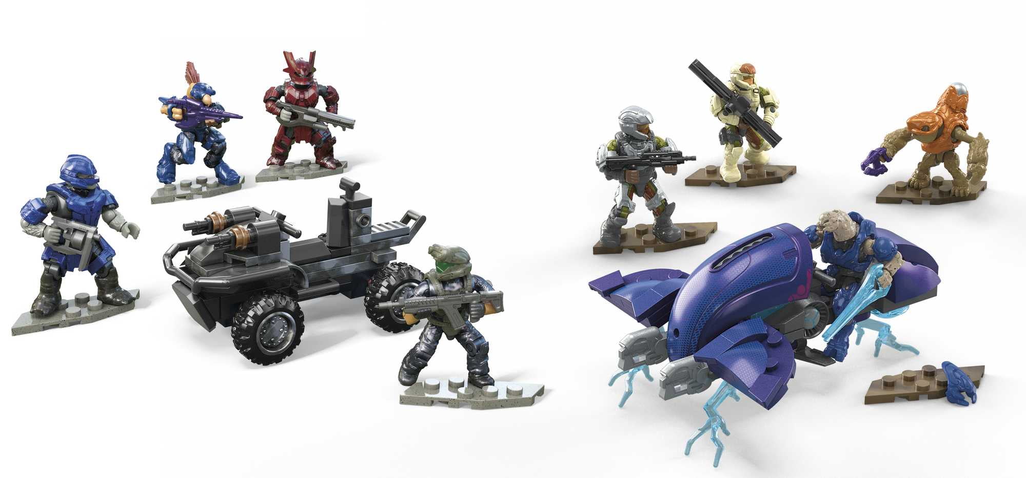 MEGA Halo Small Vehicles Collection Building Kit with Micro Action ...