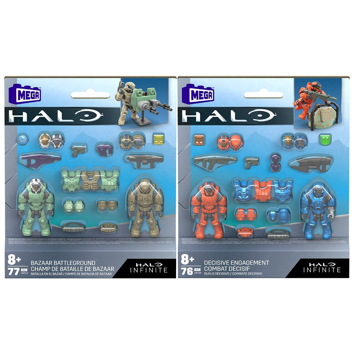 MEGA Halo Spartan Mission Set of 2 Model Building Kits: Bazaar ...