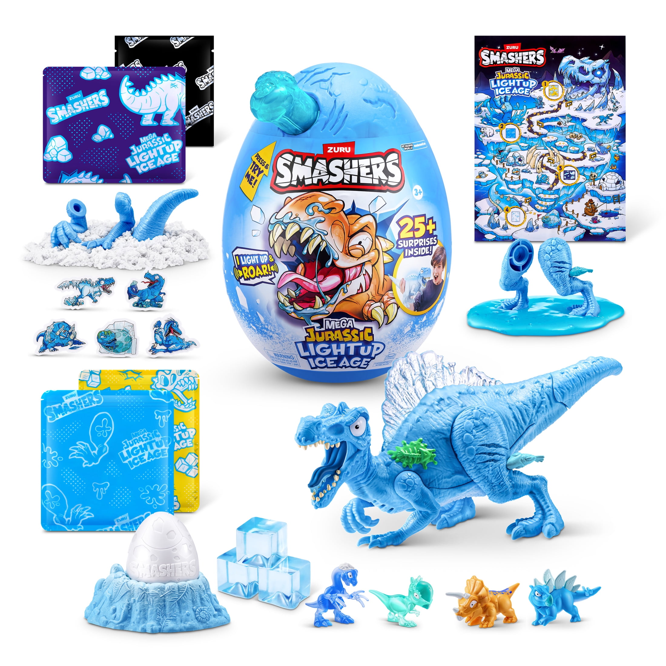 Smashers Mega Jurassic Light up Ice Age (Assorted) Novelty Smashable ...