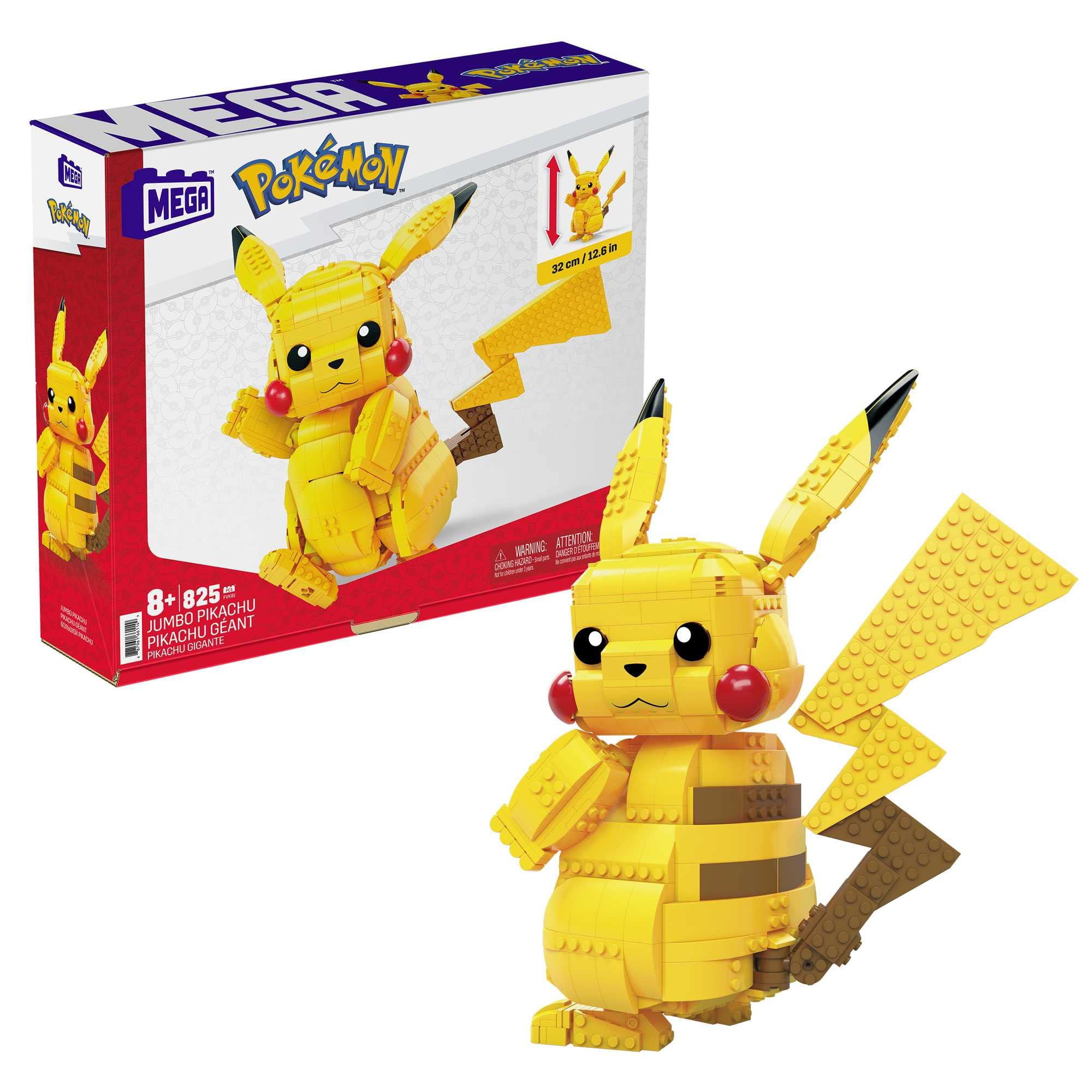 MEGA Pokémon Building Toys Set Jumbo Pikachu with 806 Pieces ...