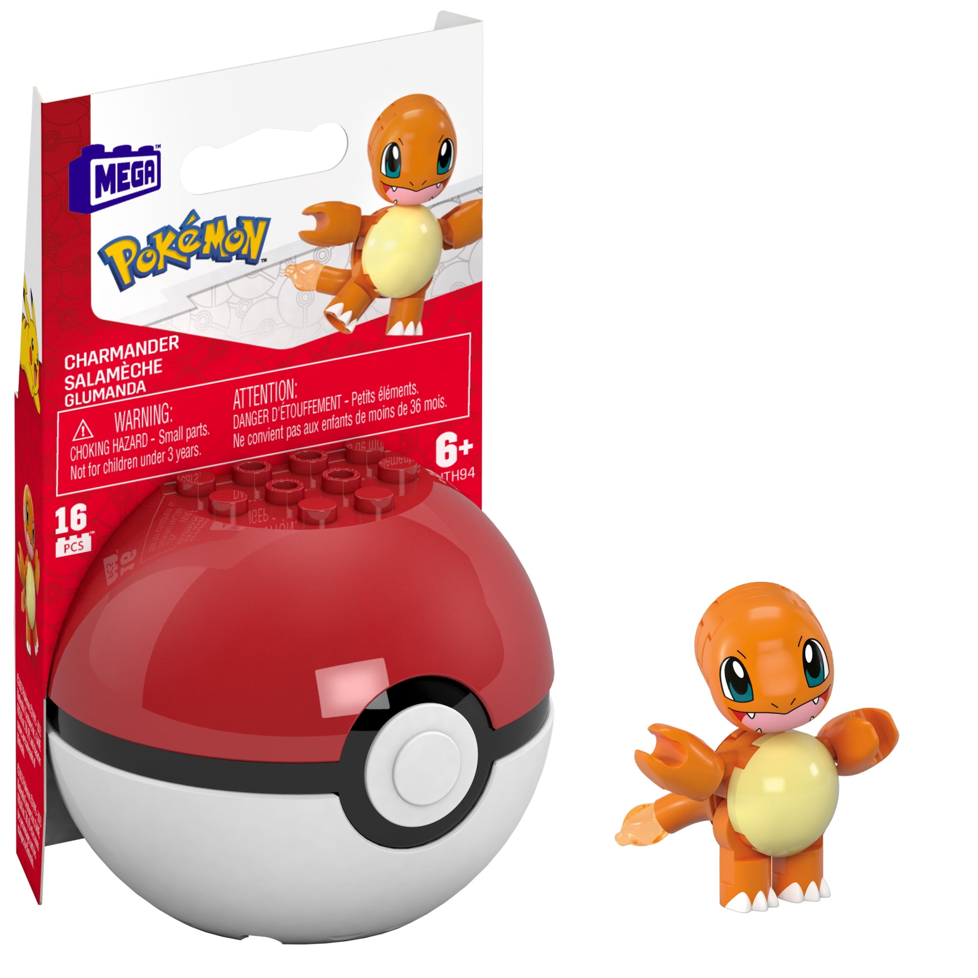 MEGA Pokémon Charmander Set, 16 Pieces, Poke Ball, Building Construction Toy - Walmart.com