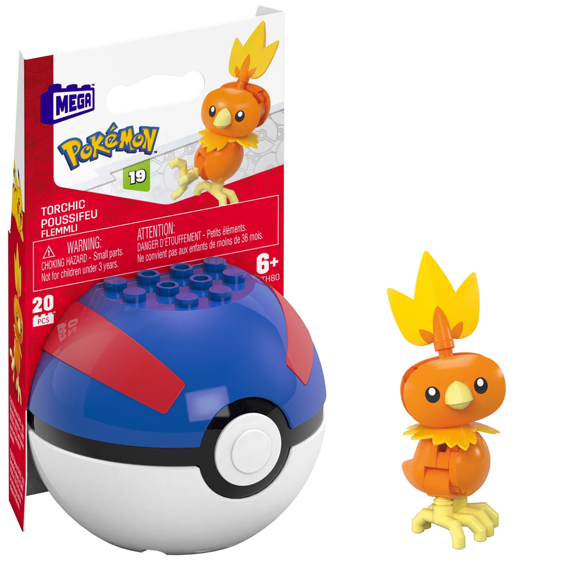 MEGA Pokmon Torchic Building Toy Kit (20 Pieces) - Walmart.com