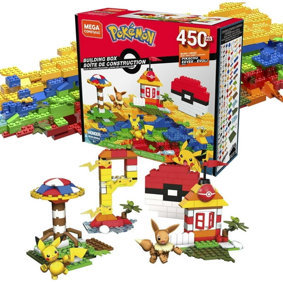 MEGA Pokemon Pikachu Construction Toys Kit: 450-piece Building Box Set ...