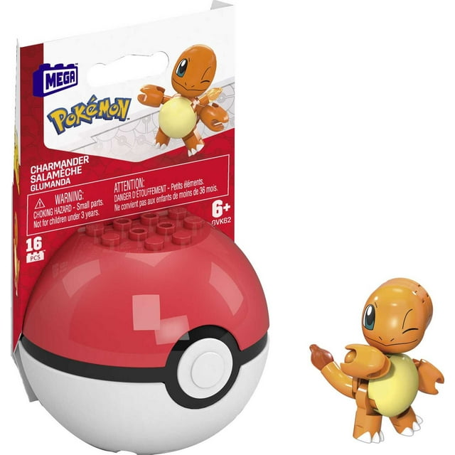 MEGA Pokemon Play Blocks: Charmander Construction Set, Building Toys for Kids - Walmart.com