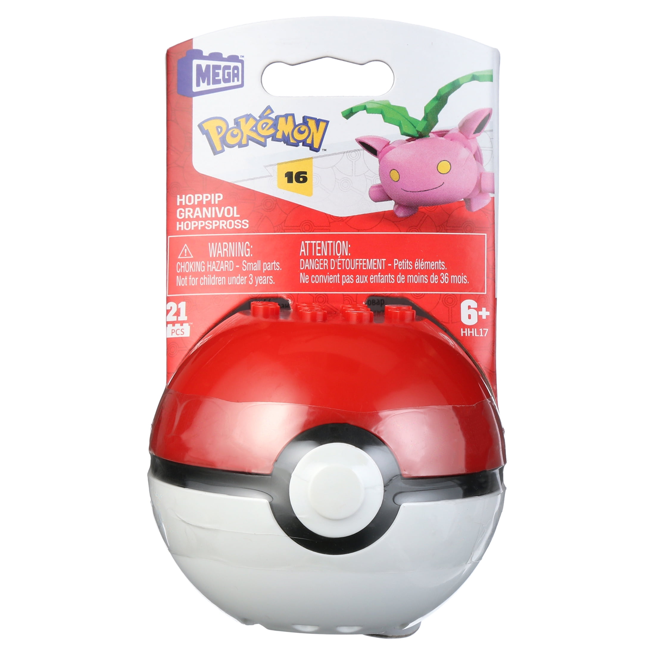MEGA Pokemon Hoppip building set with 21 pieces and Poke Ball - Walmart.com