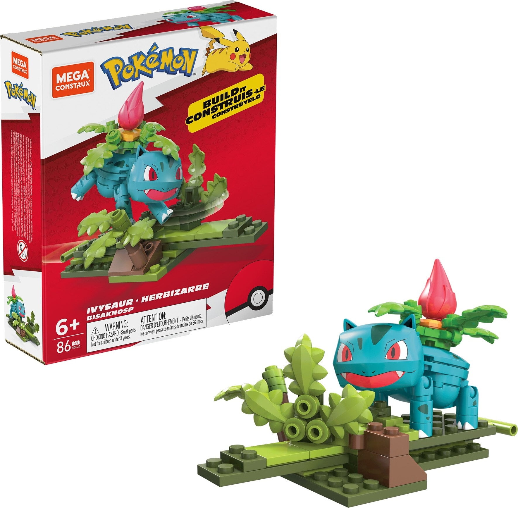 Mega Pokemon Ivysaur Construction Set, Building Toys for Kids - Walmart.com