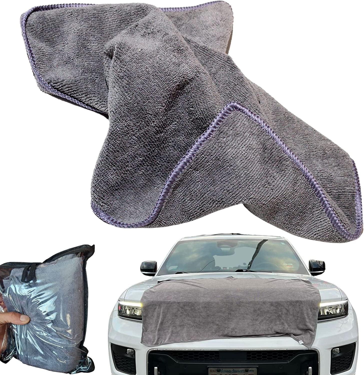 MEGA XLarge 47" x 32" Microfiber Cleaning Auto Detailing Towel Ultra ...