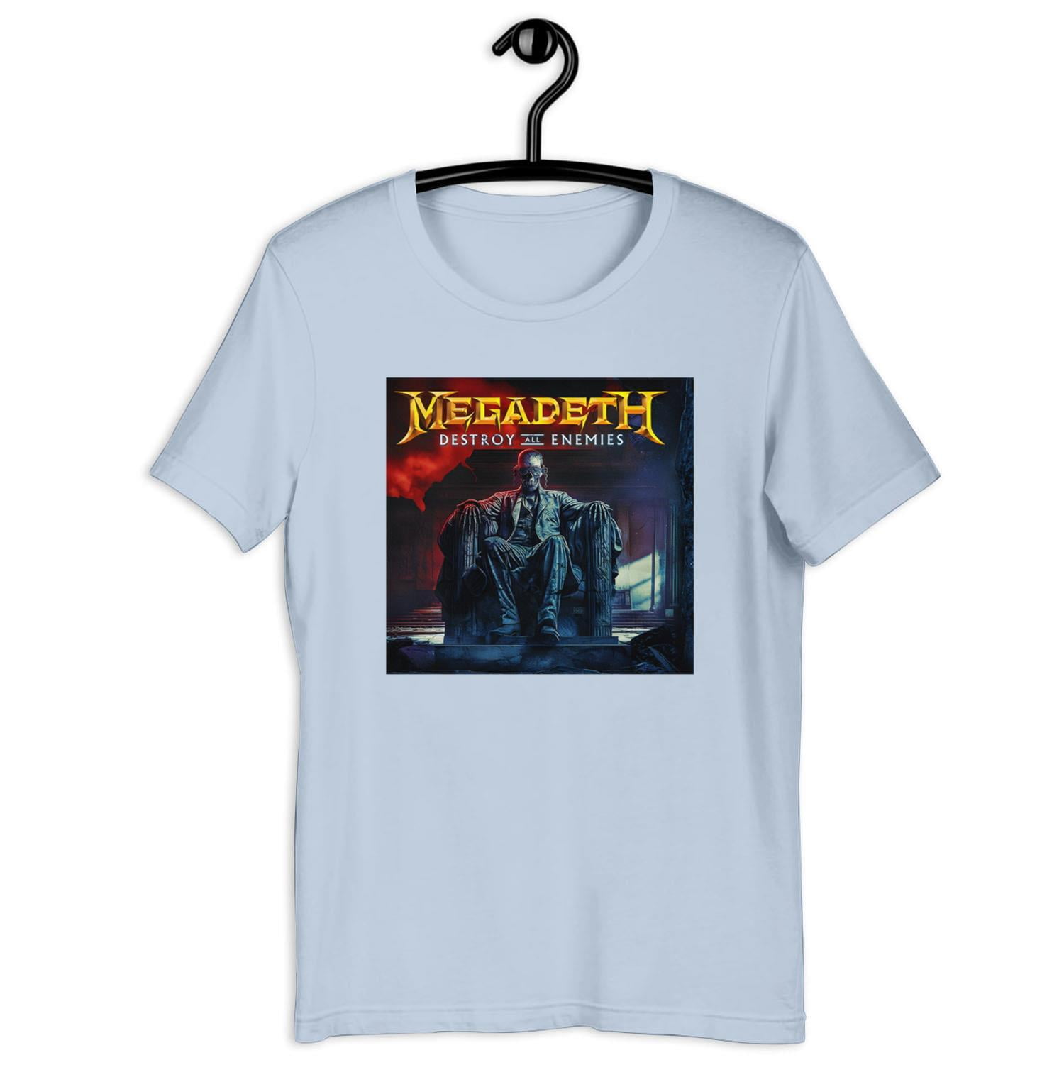 MEGADETH DESTROY ALL ENEMIES TOUR 2024 FRONT AND BACK PRINT BLACK T ...