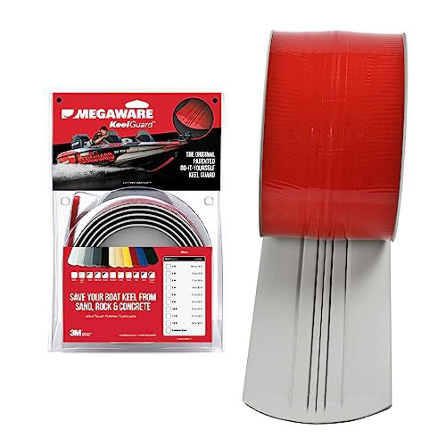 MEGAWARE KEELGUARD Boat Keel Hull Protector, 9-Feet (Boats up to 24ft ...