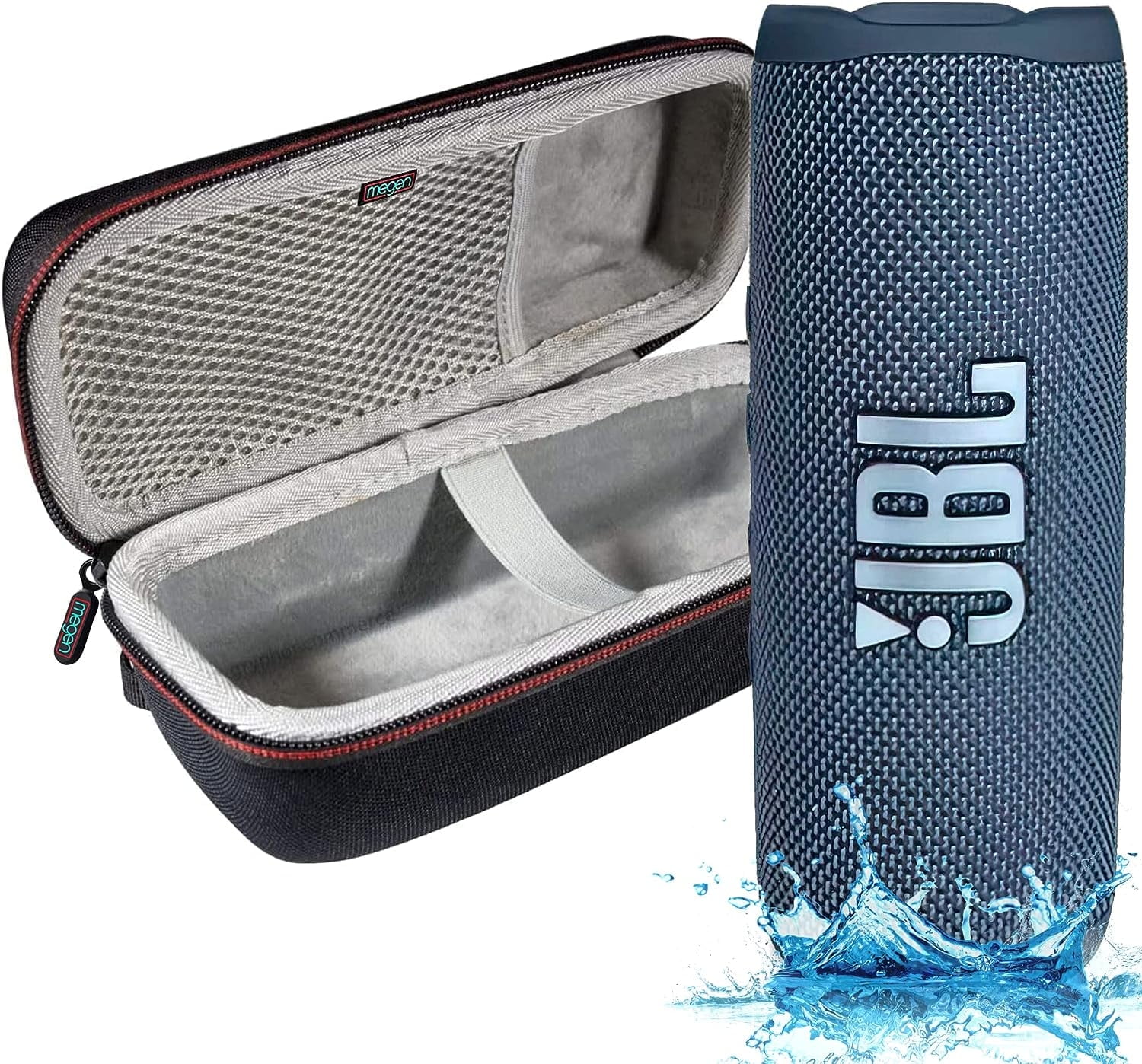 MEGEN Protective Hardshell Case for JBL FLIP 5 & FLIP 6, Black ...