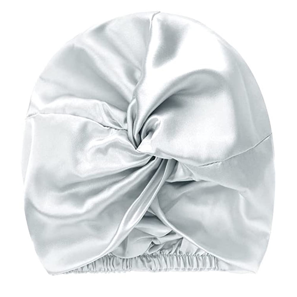 MEGICOT 100% Mulberry Silk Double Layer Sleep Cap with Elastic Band ...