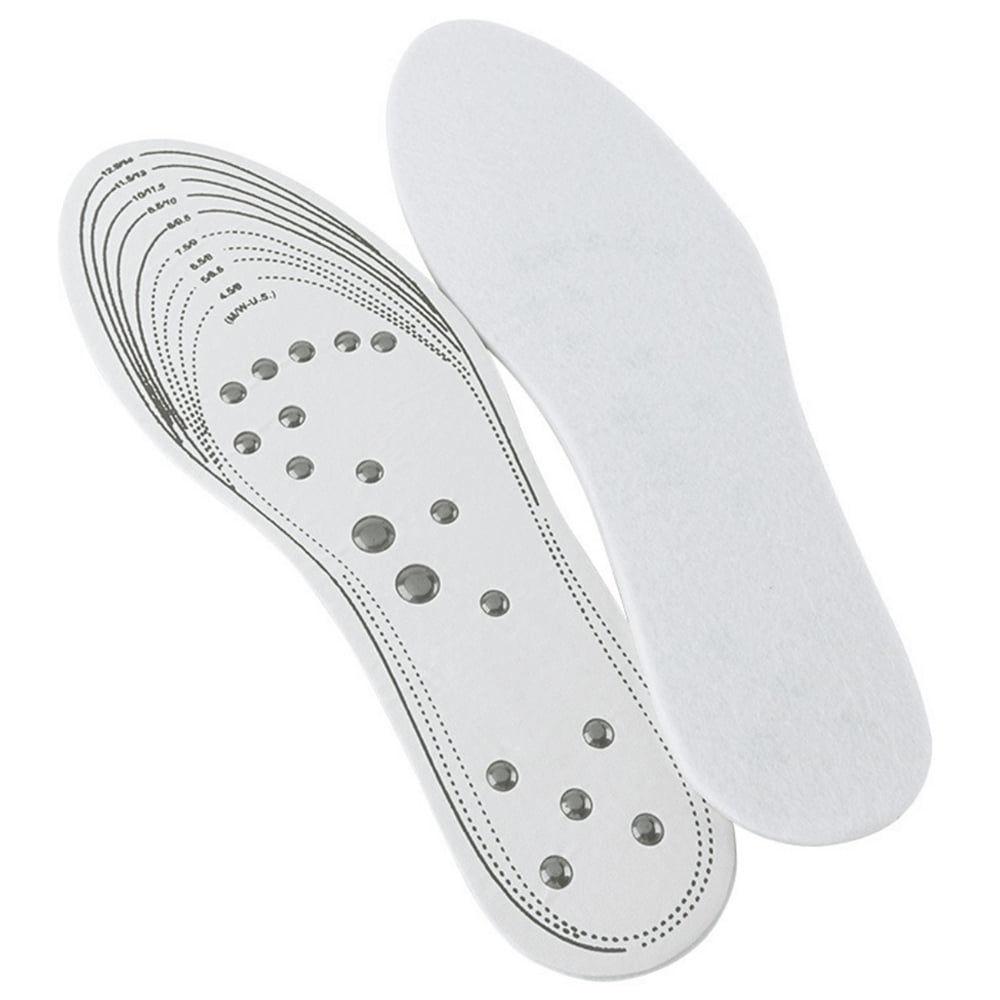MEGICOT Cutable Magnetic Therapy Leather Insoles, 1 Pair Acupressure ...