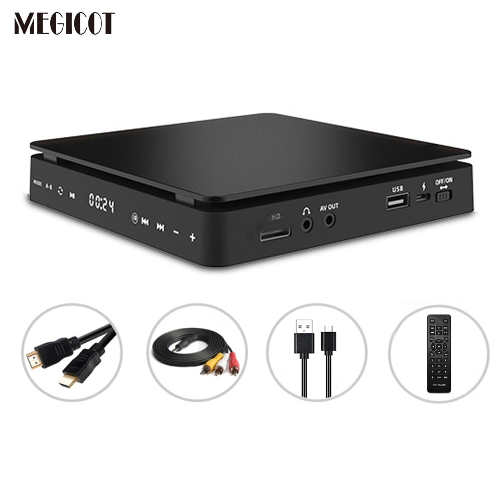 MEGICOT Mini DVD Player With Touch Button Remote Control, Support CD ...