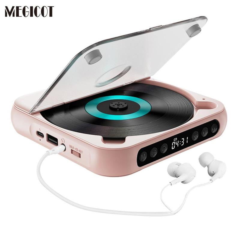 MEGICOT Portable Bluetooth CD Player • Rechargeable, LED Display ...