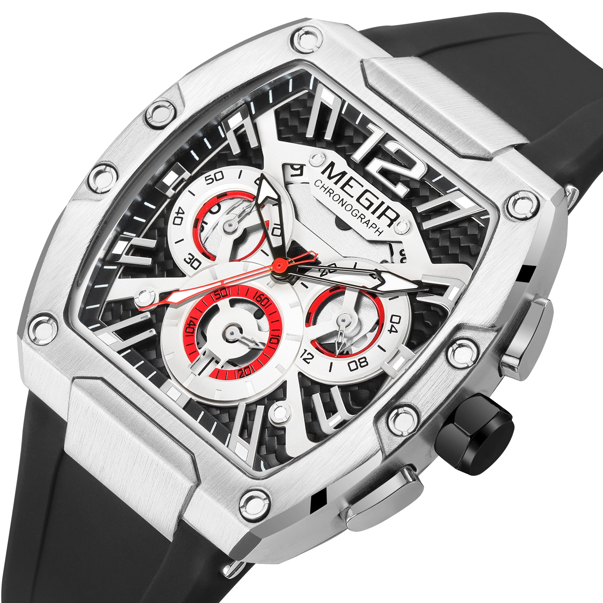 MEGIR Chronograph Luxury Sports Quartz Watches Men Waterproof Luminous ...