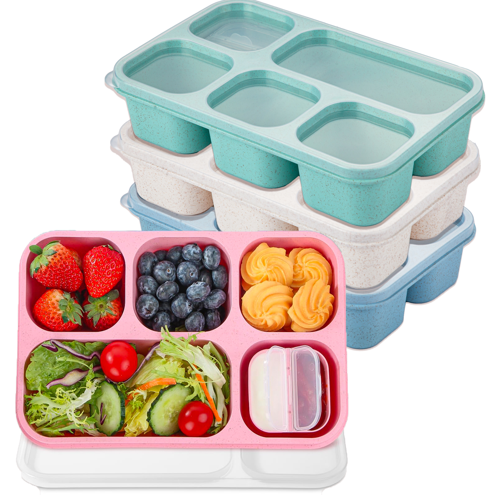 EasyLunchboxes - Bento Divider Lunch Boxes - Sandwich Separated ...