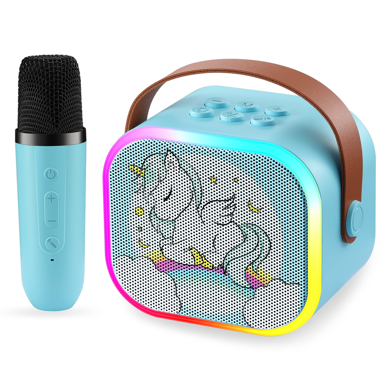 MEGNUT Kids Karaoke Machine, Mini Portable Speaker with Wireless ...