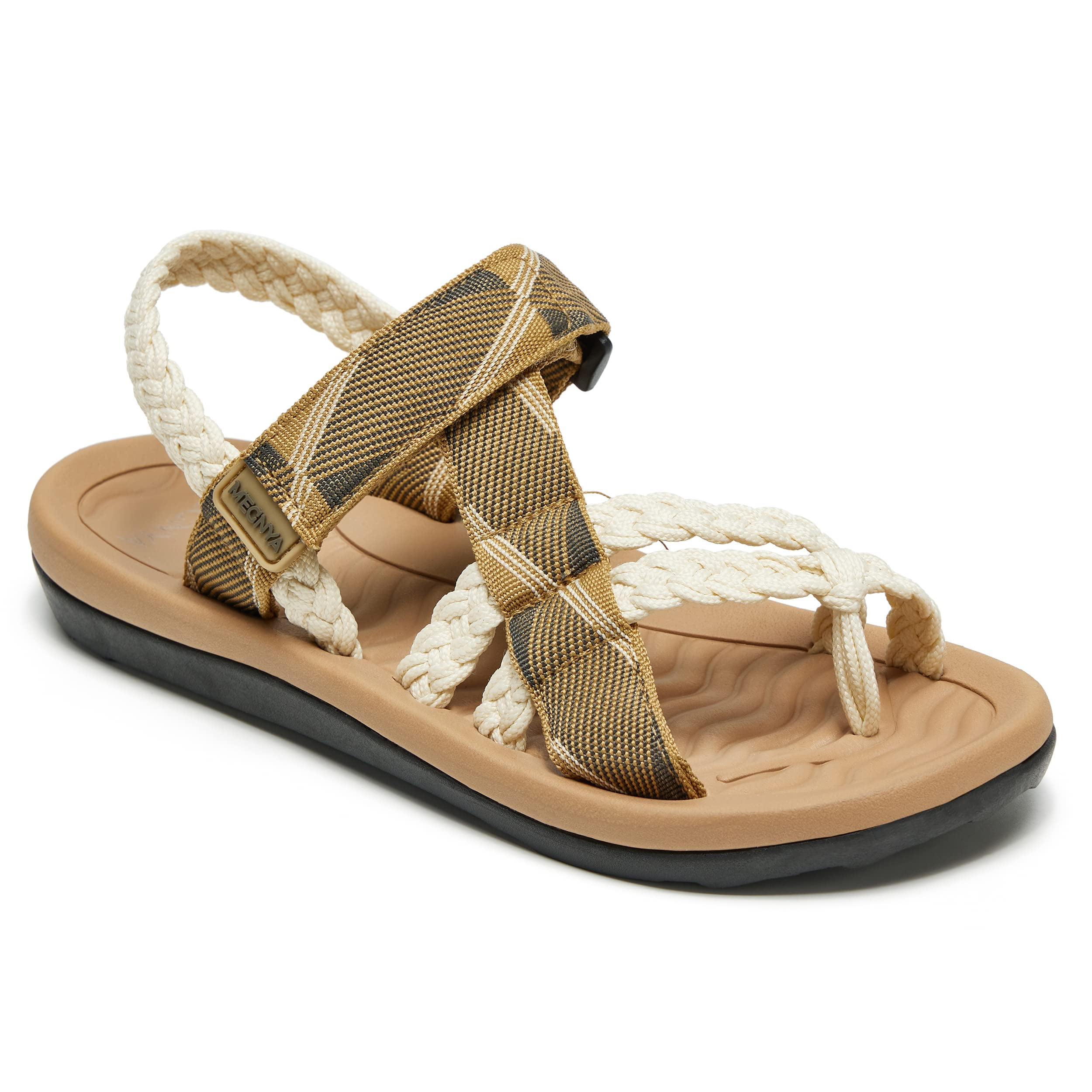 MEGNYA Hiking Sandals for Women, Comfortable Walking Flip Flop Sandals ...