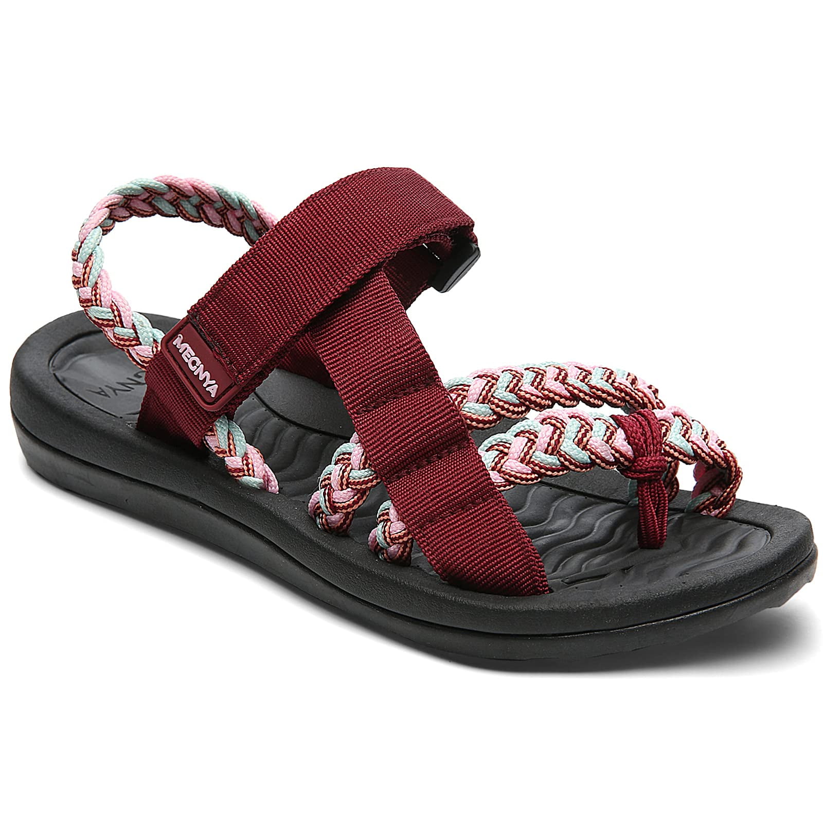 MEGNYA Hiking Sandals for Women, Comfortable Walking Flip Flop Sandals ...