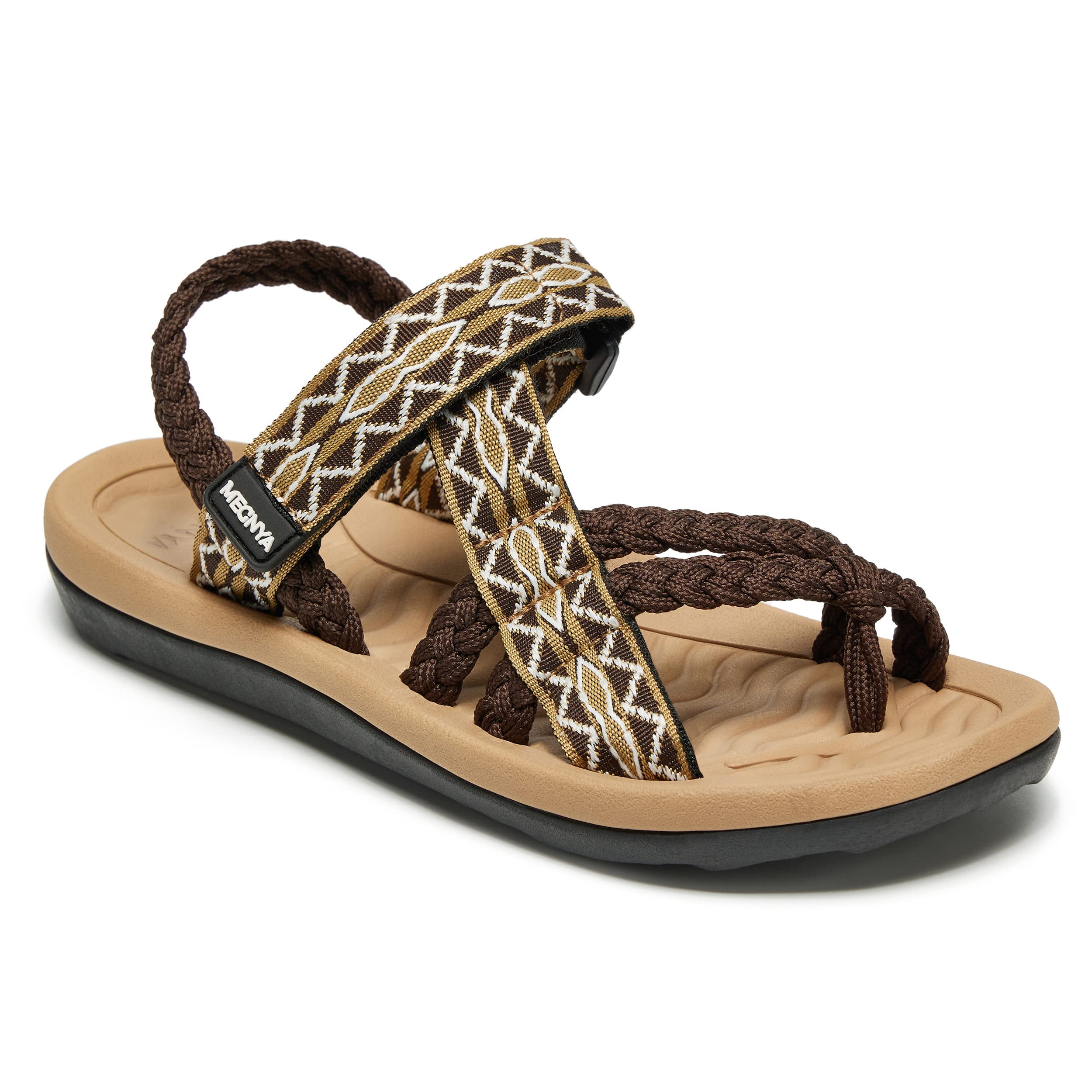 MEGNYA Hiking Sandals for Women, Comfortable Walking Flip Flop Sandals ...