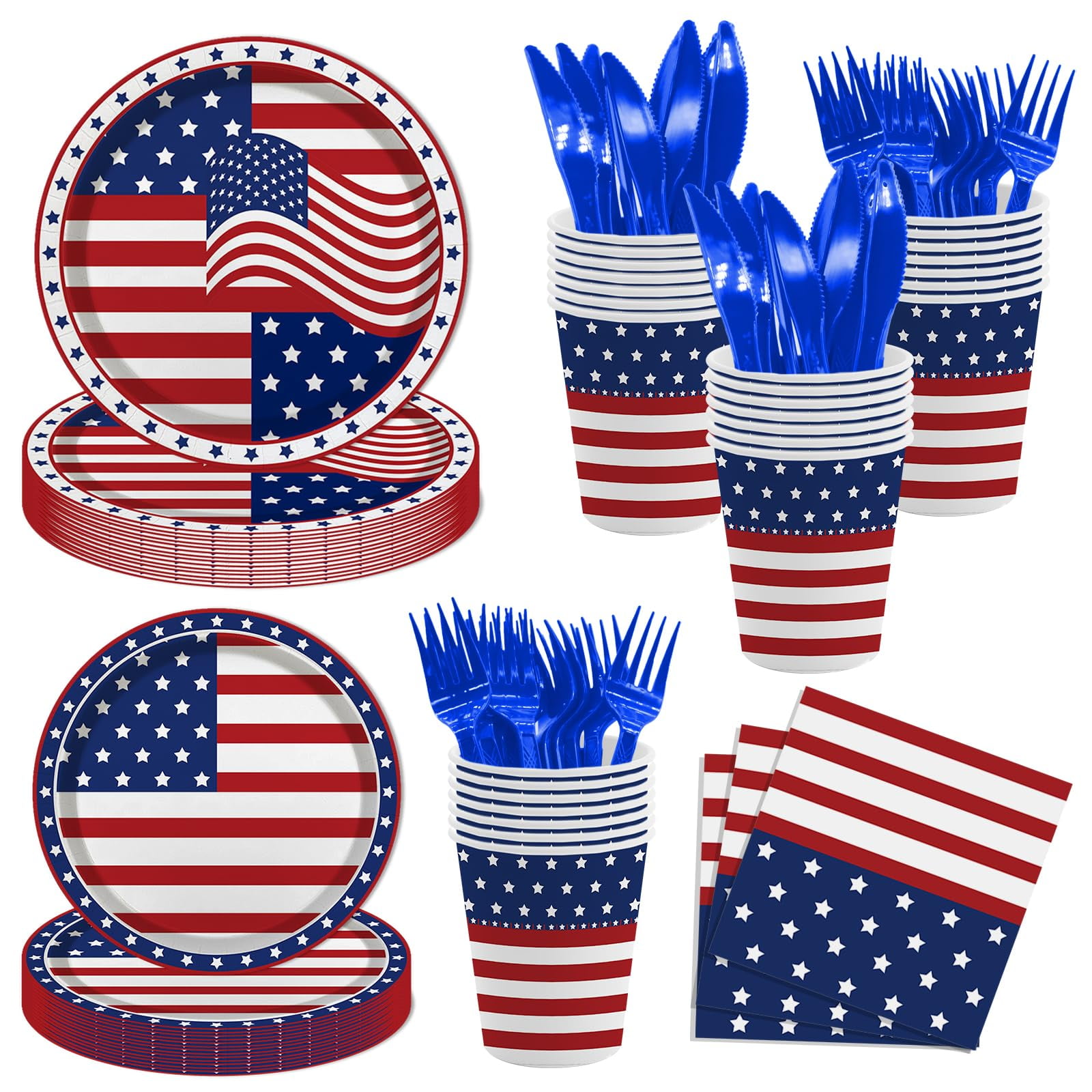 MEHOFOND 4th of July SBF3 Decorations Patriotic USA Flag Supplies, 4th ...