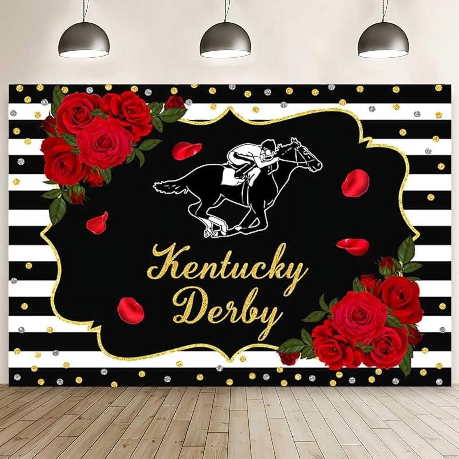 MEHOFOND 7x5ft Kentucky Derby Backdrop Rose Kentucky Derby Photography ...
