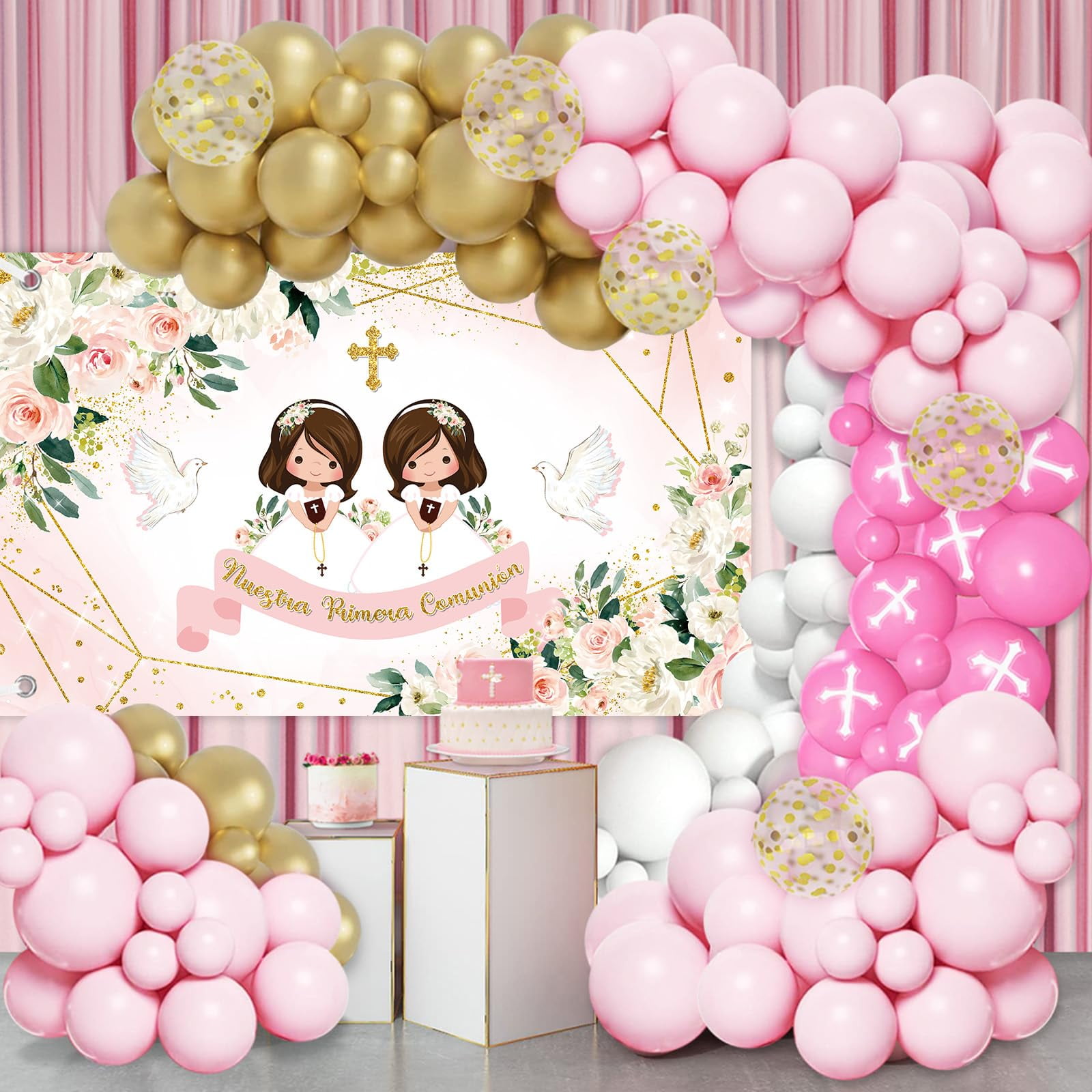 MEHOFOND Nuestra Primera Comunión SSF20 Baptism Decorations for for ...