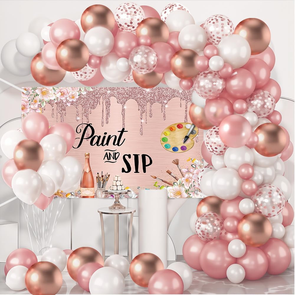 MEHOFOND Paint and Sip SSF20 Party Decorations for Adults Sip and Paint ...